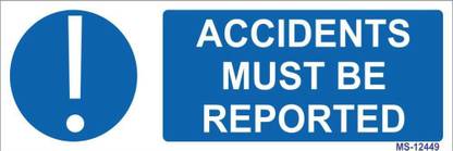 SignageShop Accidents must be reported Emergency Sign Price in India ...