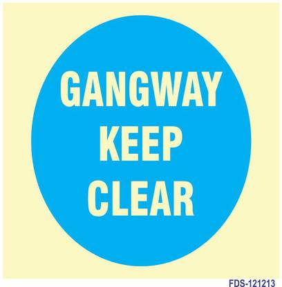 SignageShop Gangway keep clear Emergency Sign Price in India - Buy ...