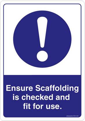 Safety Sign Store Check For Safety Before Using Scaffolding Emergency ...