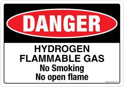 Safety Sign Store Danger: Hydrogen Flammable Gas Emergency Sign Price ...