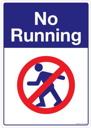 Safety Sign Store No Running Emergency Sign Price in India - Buy Safety ...