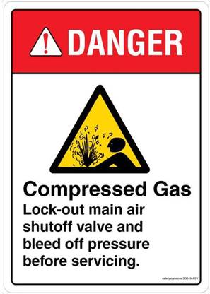 Safety Sign Store DANGER: Compressed Gas Emergency Sign Price in India ...