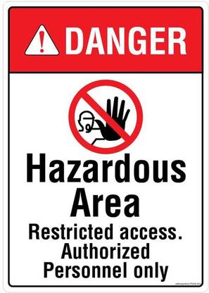 Safety Sign Store DANGER: Hazardous Area Emergency Sign Price in India ...
