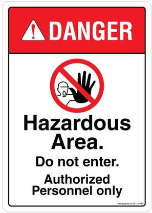 Safety Sign Store Danger: Hazardous Area Emergency Sign Price in India ...