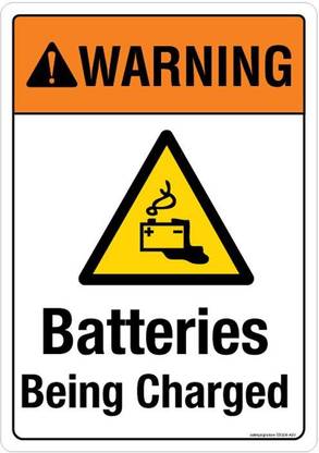 Safety Sign Store Warning: Batteries Being Charged Emergency Sign Price ...