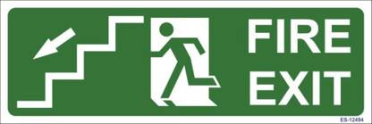 SignageShop Fire Exit Staircase Emergency Sign Price in India - Buy ...