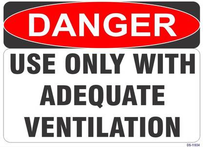 SignageShop Use only with Adequate Ventilation Emergency Sign Price in ...