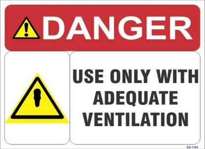 SignageShop Use only with Adequate Ventilation Emergency Sign Price in ...