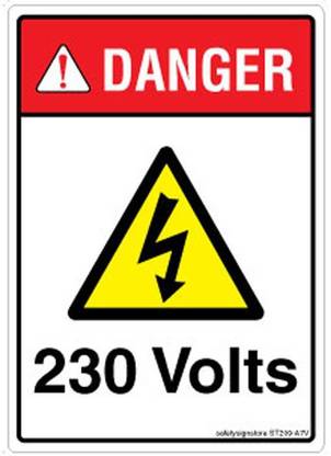 Safety Sign Store DANGER: 230 Volts Emergency Sign Price in India - Buy ...