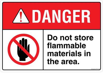 Safety Sign Store Danger: Do Not Store Flammable Materials Emergency ...