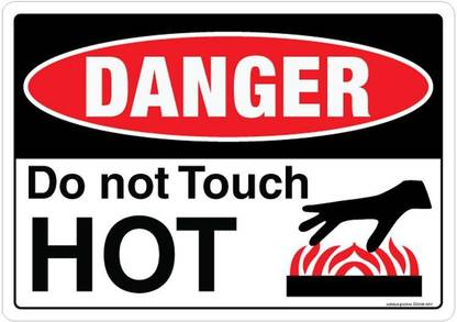Safety Sign Store Danger: Hot. Do Not Touch Emergency Sign Price in ...