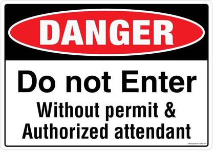 Safety Sign Store DANGER: Do Not Enter Emergency Sign Price in India ...