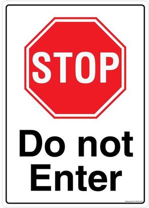 Safety Sign Store STOP: Do Not Enter Emergency Sign Price in India ...