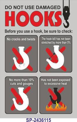 SignageShop Do not use damaged hooks Poster Emergency Sign Price in ...