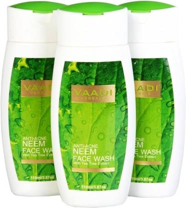 vaadi Anti Acne Neem with Tea Tree Extract - Pack of 3 Face Wash ...