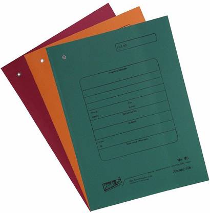Flipkart.com | HANDSON Paper RECORD COVER FILE NO.65( PACK OF 20 ...