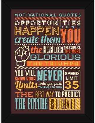 Framed Posters - Inspirational Quotes Gift For Room Walls And Table - 4 ...