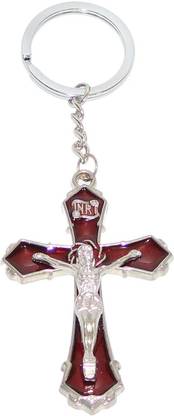 Aura BIG CROSS WITH JESUS CHRIST Key Chain Price in India - Buy Aura ...