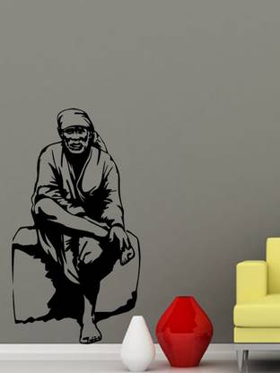 Trends on WALL 104 cm Sai Baba Self Adhesive Sticker Price in India ...