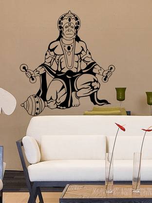 Trends on WALL 72 cm Hanuman Ji Self Adhesive Sticker Price in India ...