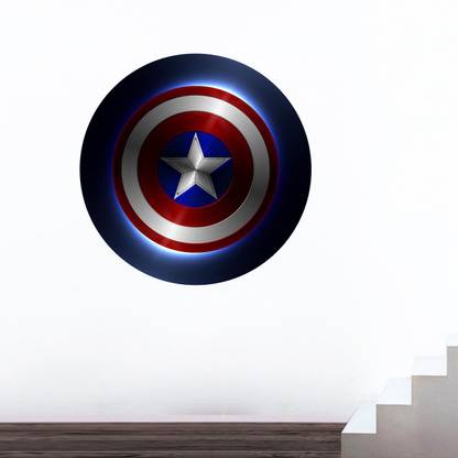 Impression Wall Captain America's Shield Wall Sticker Medium Self ...