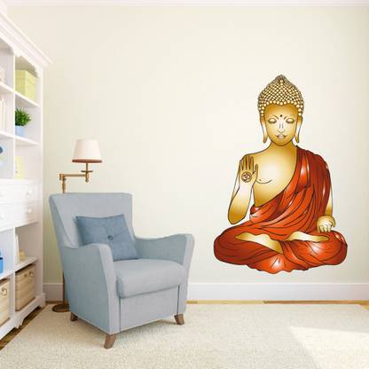 Impression Wall Lord Budha Wall Sticker Medium Self Adhesive Sticker ...