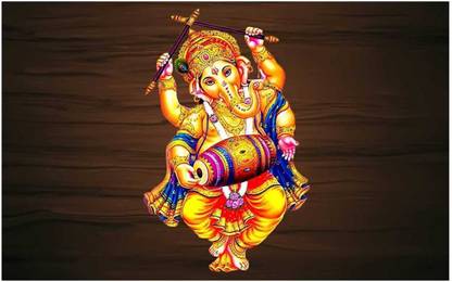 Dancing Ganesh Ji Poster Paper Print - Religious posters in India - Buy ...