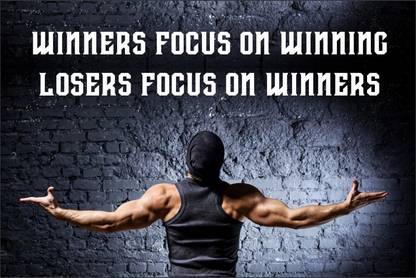 Winners focus on winning. Paper Print - Quotes & Motivation posters in ...