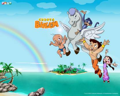 CHOTA BHIM CARTOON COMIC WALLPAPER ON FINE ART PAPER HD Fine Art Print ...