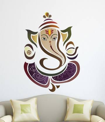 HAPPYSTICKY 65 cm Vinayagar Removable Sticker Price in India - Buy ...