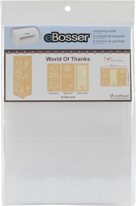 CRAFTWELL Ebosser Embossing Folders A4 Size-World Of Thanks - Ebosser ...
