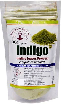 3G Organic Indigo Powder 500 Gms Indigofera Tinctoria , Black - Price ...