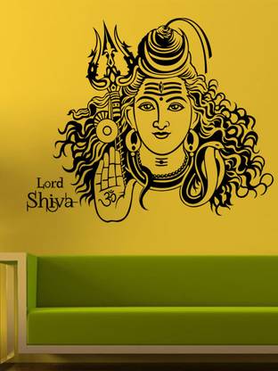 Decora Beautiful Mahadev Medium Self Adhesive Sticker Price in India ...