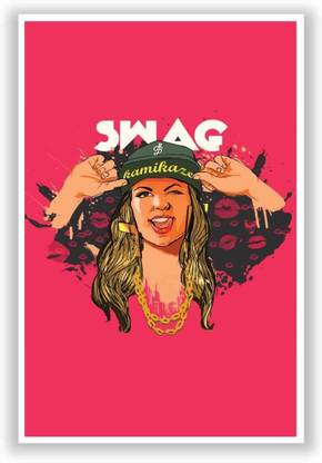 Wall Poster Swag Quirky Illustration Art Paper Print - Typography ...