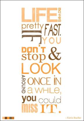 Wall Poster Fast Paced Life Paper Print - Typography posters in India ...