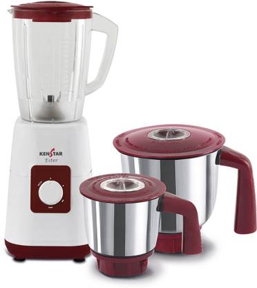 Kenstar KME60W3P-DBK MG 600 W Mixer Grinder (3 Jars, White) Price in ...