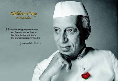 Pandit jawaharlal nehru poster wallpapers on LARGE PRINT 36X24 INCHES ...