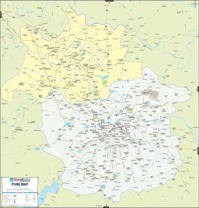 Pune Map Vinyl - Fine Art Print - Educational posters in India - Buy ...