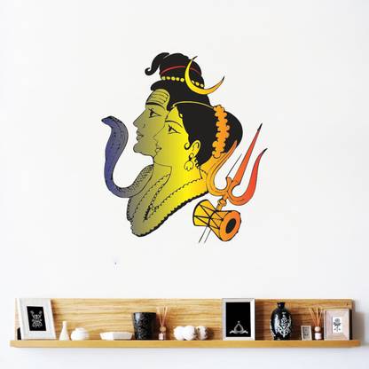 Impression Wall 58 cm Shiv Parvati Self Adhesive Sticker Price in India ...