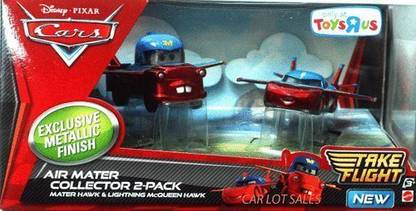 DISNEY Cars Exclusive Metallic Finish Mater Hawk & Lightning Mcqueen ...