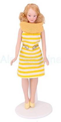 Alpinetopline Dollhouse Miniature 1:12 Scale People Modern Figure Lady ...