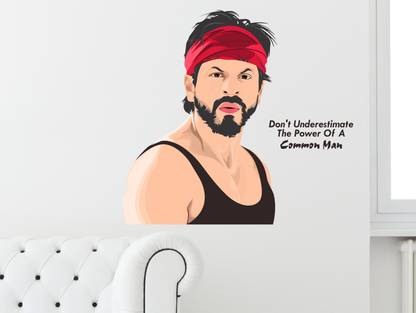 Wallmonks 100 cm Shahrukh Khan SRK Wall Sticker Self Adhesive Sticker ...