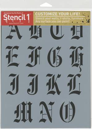 Old English Stencil Font