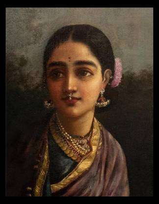 Tallenge Hamsa Damayanti - Raja Ravi Varma Painting - Medium Size ...