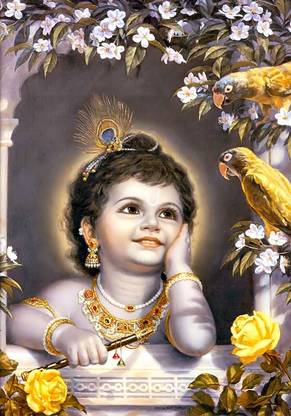 ISKCON BBT MURALI KRISHNA FINE ART PAPER PRINT POSTER Paper Print ...