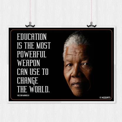 KAARTI Education is the most powerful - Nelson Mandela Quote Mini ...