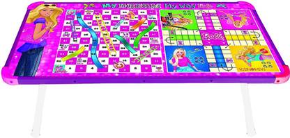 BARBIE Multipurpose Wooden Gaming Foldable Table Board Game Accessories ...