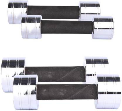 ROYAL 2 Kg 2 Pc Chrome Dumbell with 3 Kg 2 Pc Chrome Dumbell Dumbbell ...