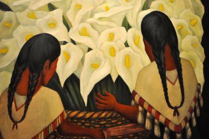 Girl With The Calla Lilies - "Diego Rivera Paintings Collection ...