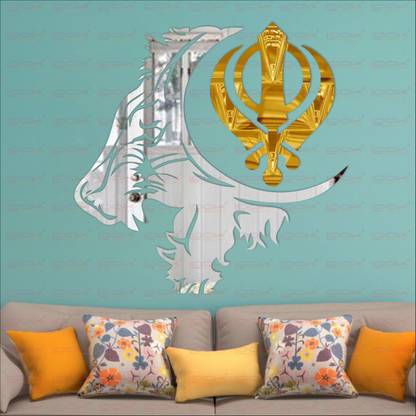 LOOK DECOR 80 cm Sher A Punjab Silver(Pack Of 2)Code14 Self Adhesive ...